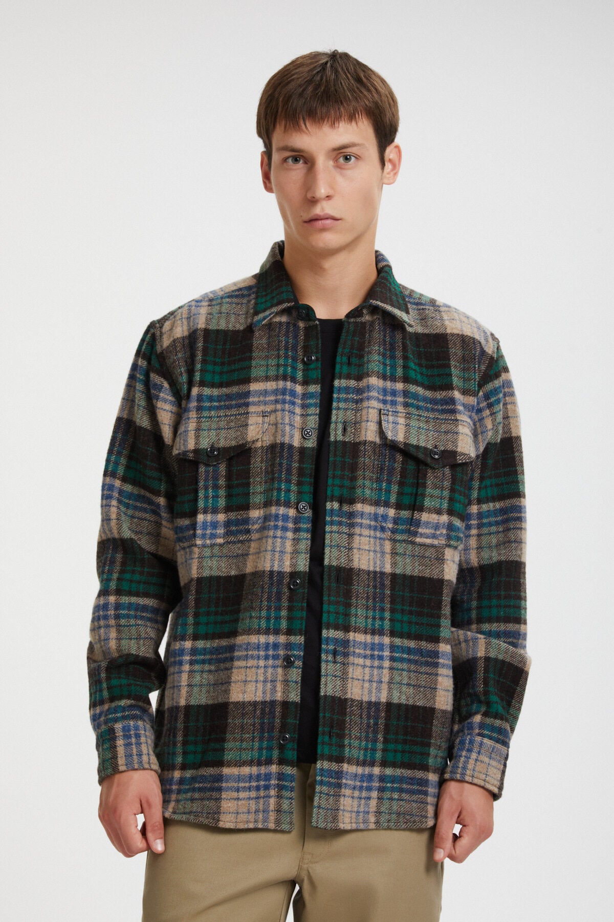 NORTHWEST WOOL SHIRT Check brown / spruce by Filson Man | Men | WP Store